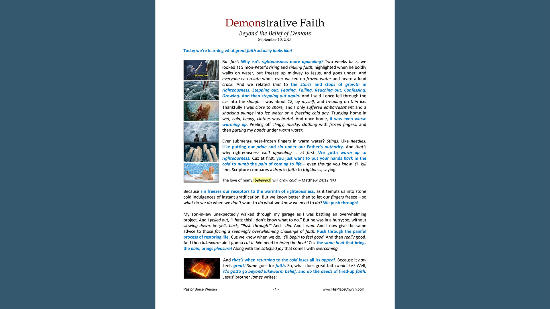 Demonstrative Faith: Beyond the Belief of Demons - His Place Community ...