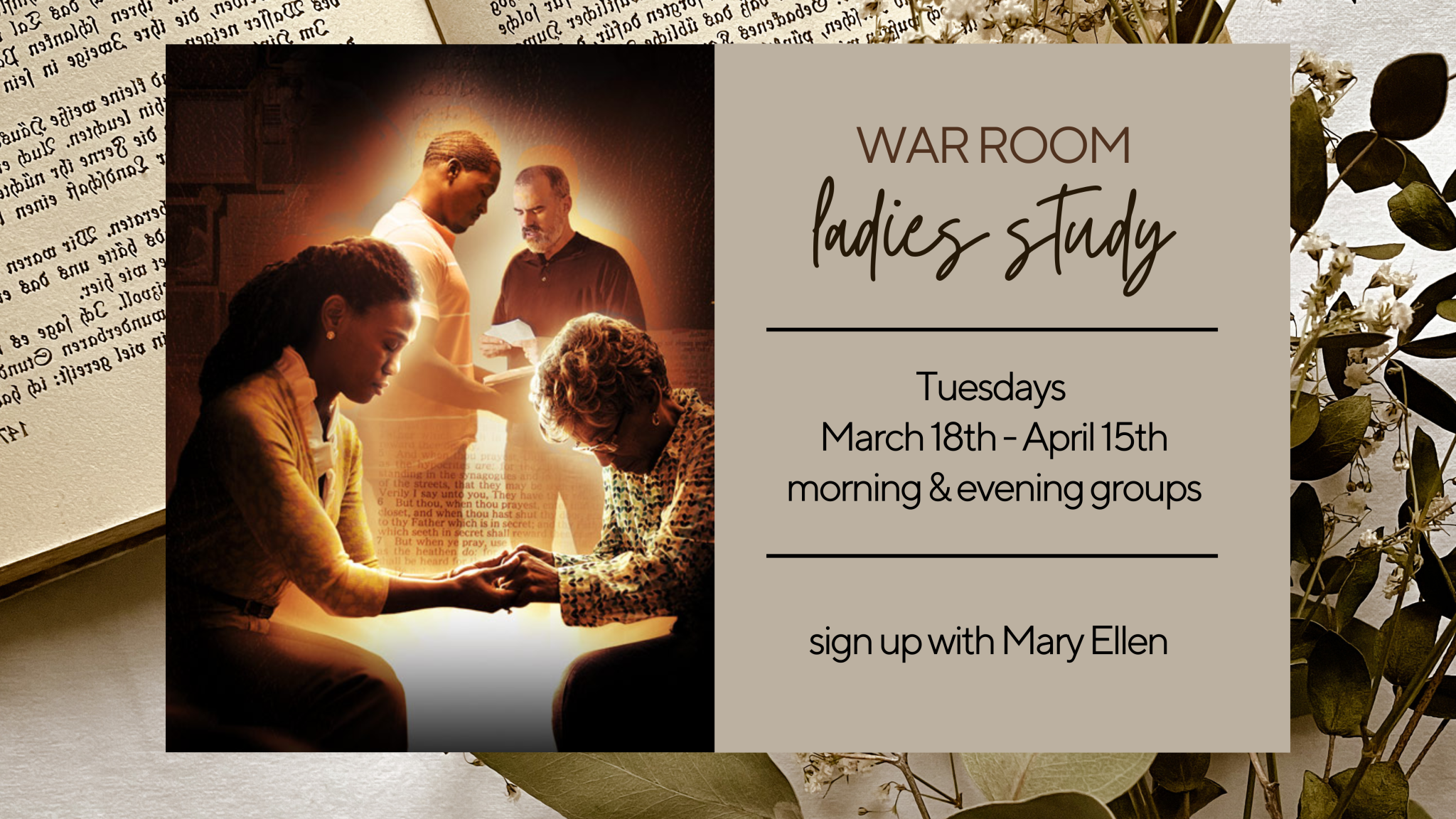Ladies’ War Room Study - His Place Community Church