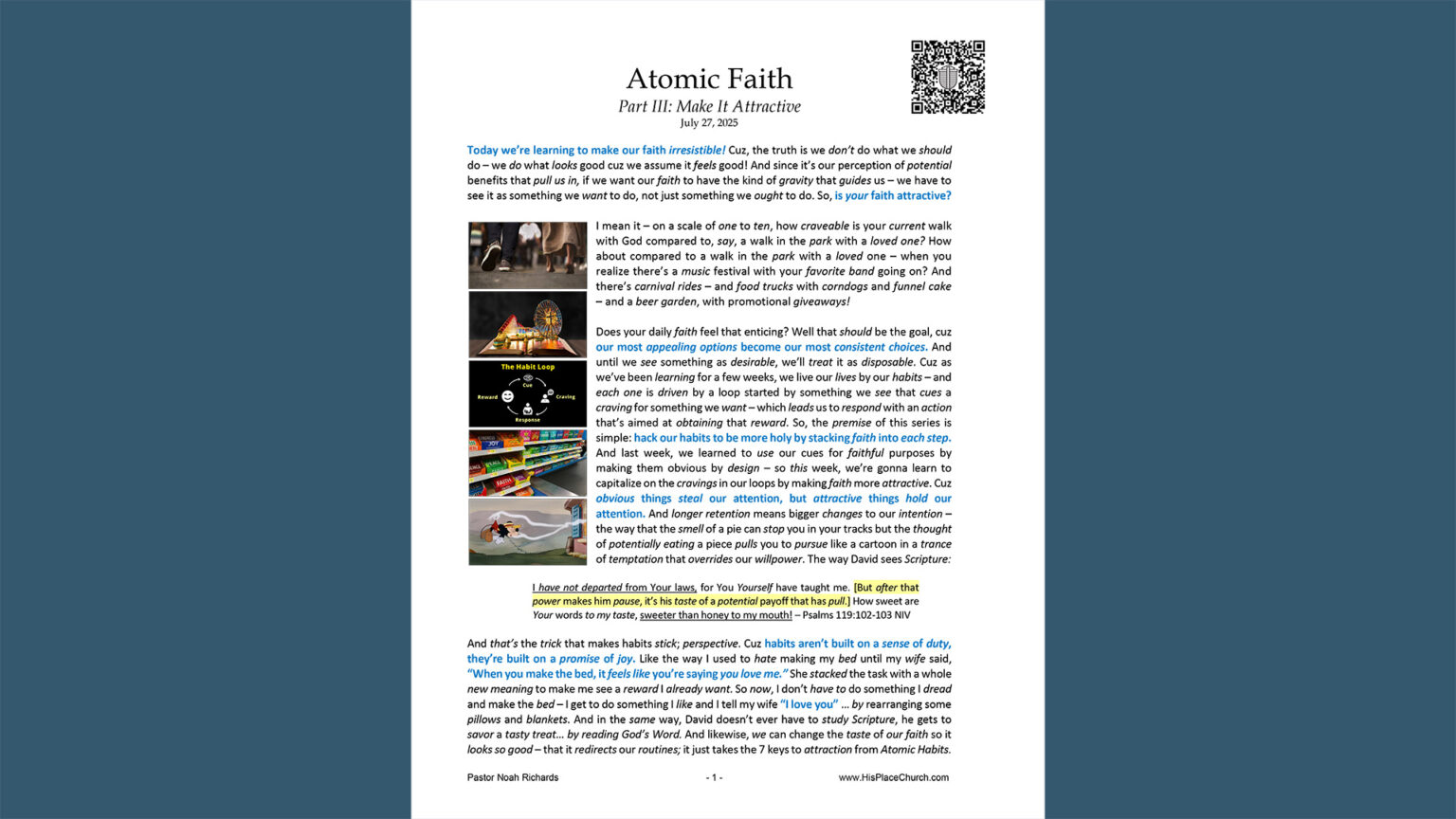 Atomic Faith Part III: Make It Attractive - His Place Community Church