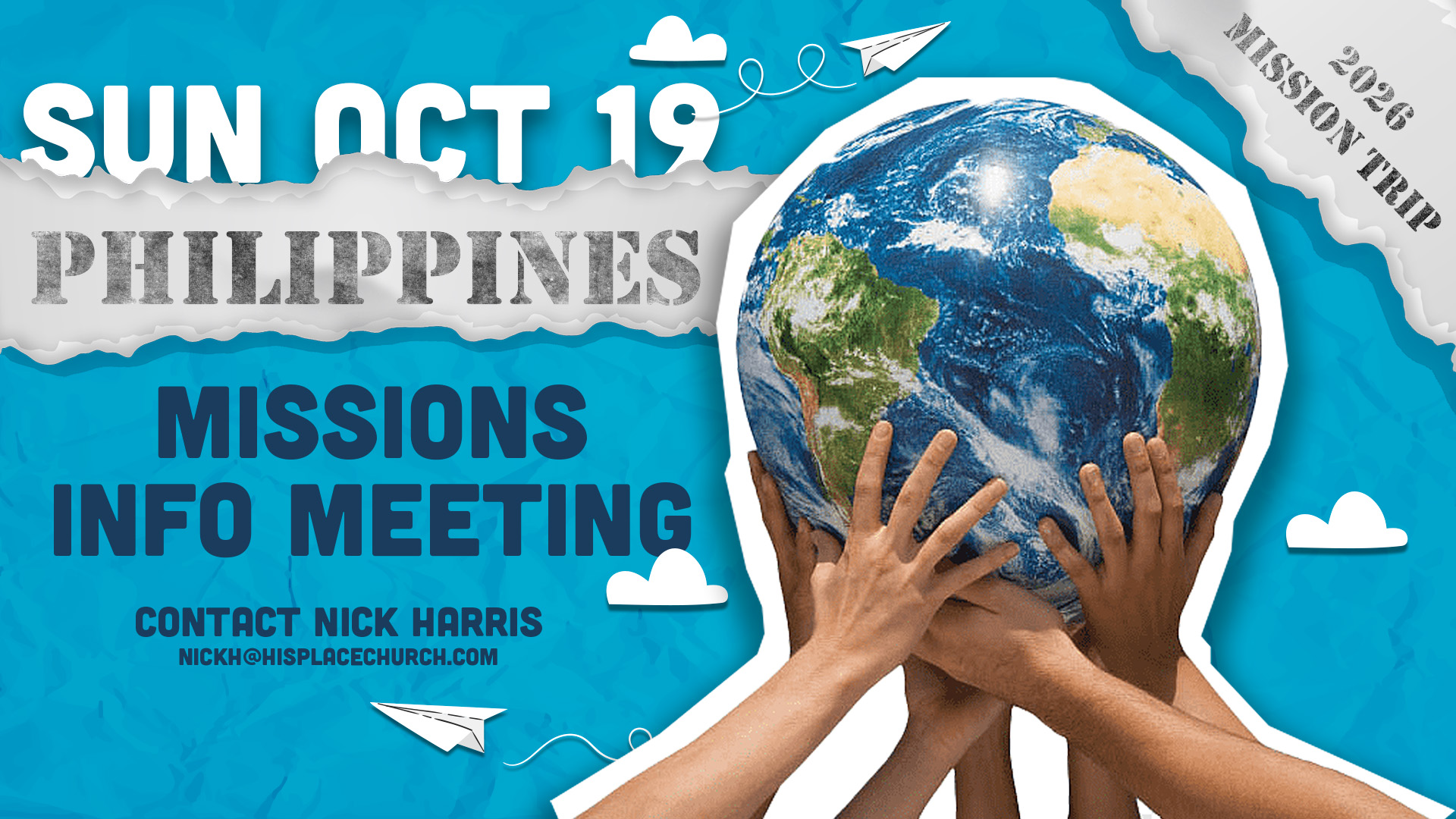 Philippines Mission Trip meeting - His Place Community Church